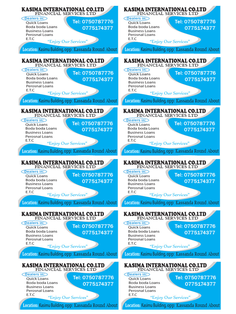 Kasima International LTD Layed | PDF