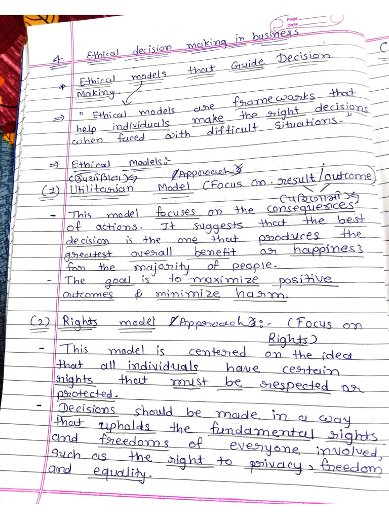 Ethical Decision Making in Business | PDF