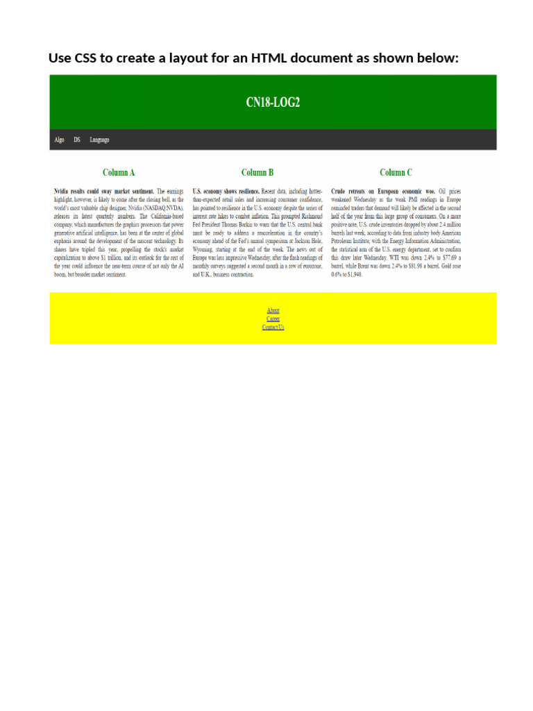 CSS Layout Guide for HTML Documents | PDF