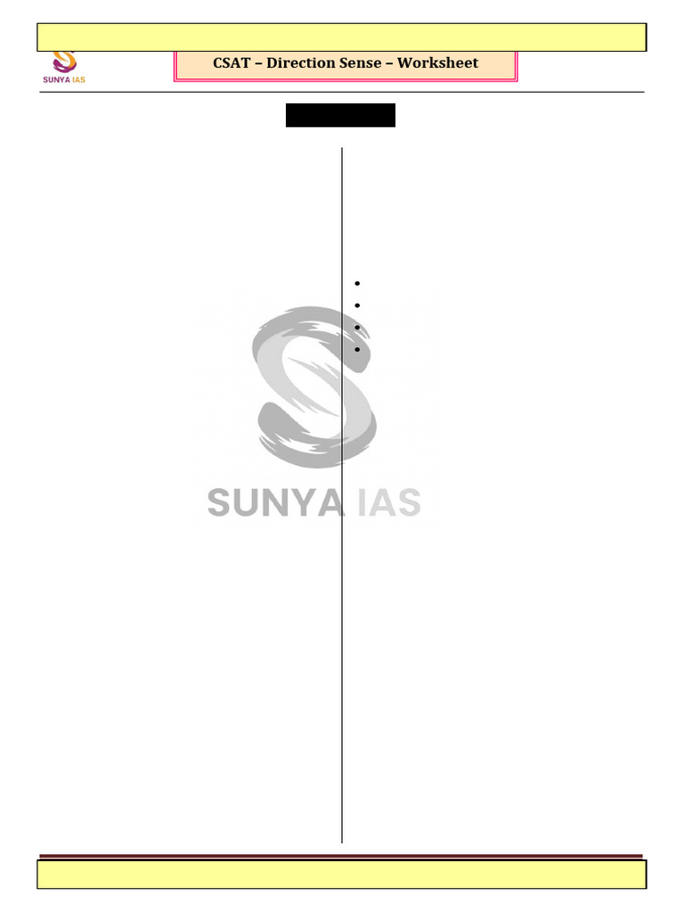 Direction Sense Problem Set | PDF | Friends