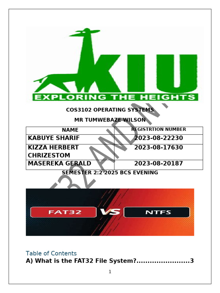Operating Systems Coursework 2025...... Group 5 | PDF | File System ...
