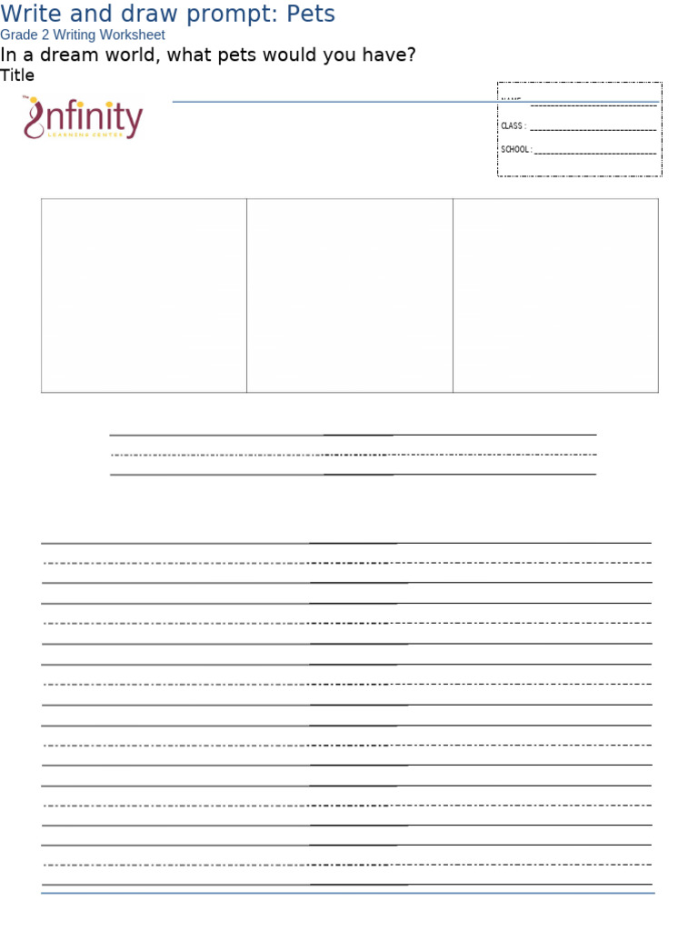Grade 2 Dream Pet Writing Worksheet | PDF