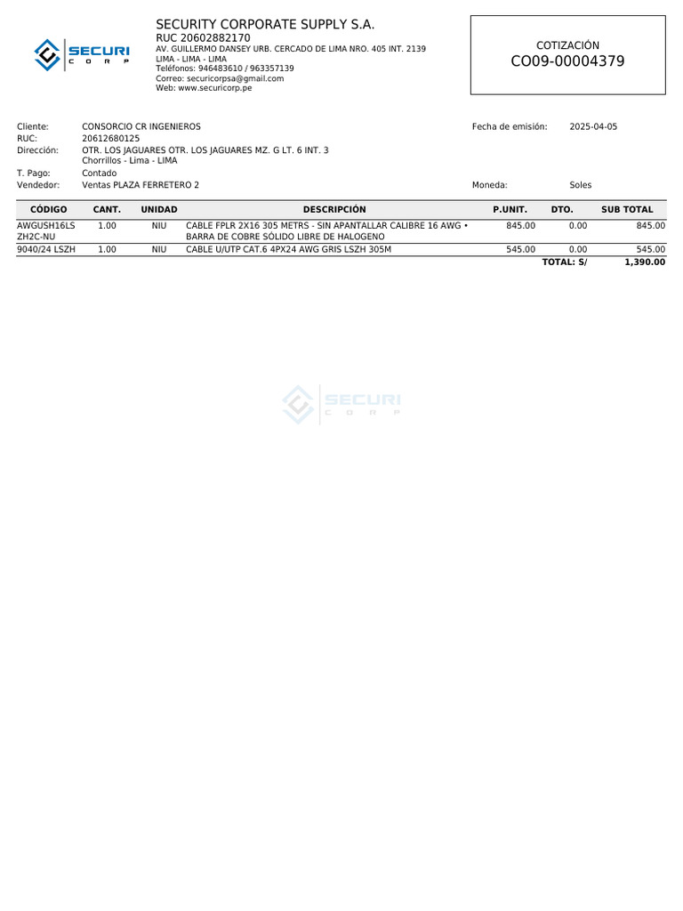 Co09-4379 Consorcio CR Ingenieros | PDF