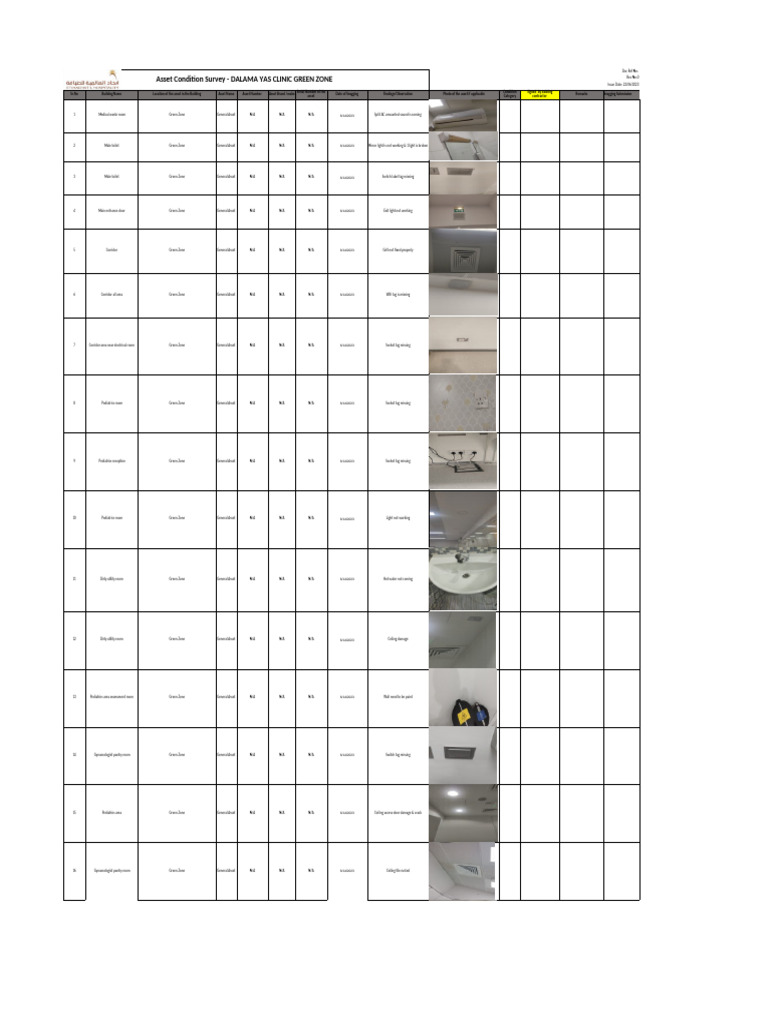 Green Zone Area Snag | PDF | Building Engineering