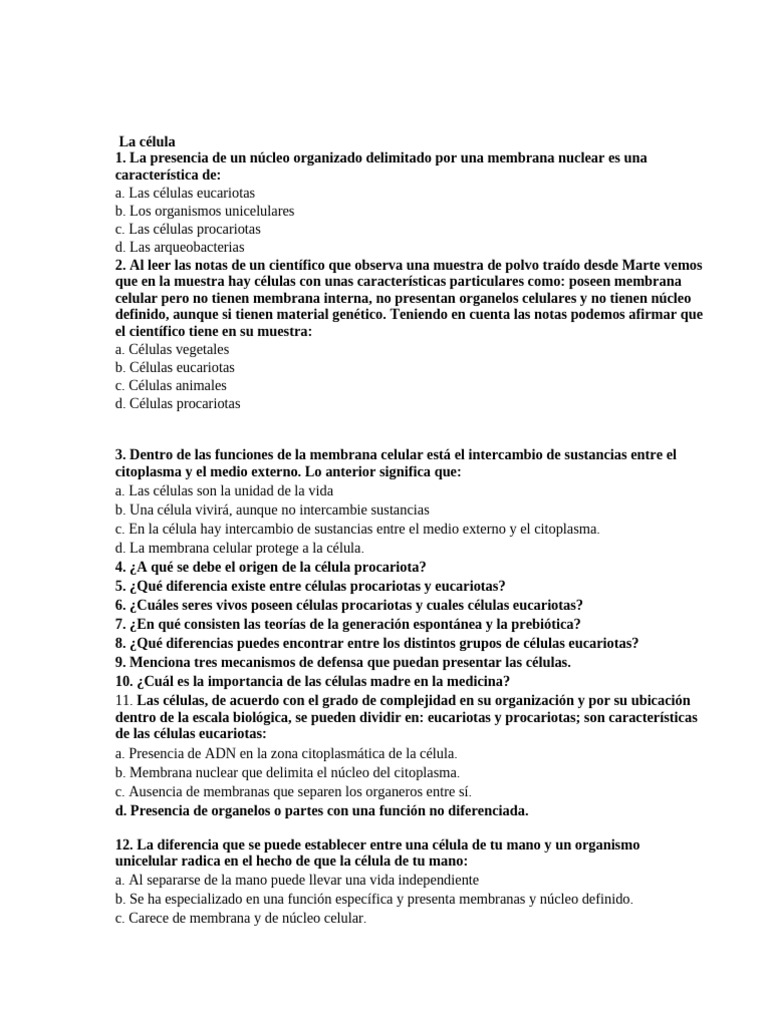 Grado 7 - 1 | PDF | Biología Celular) | Nucleo celular