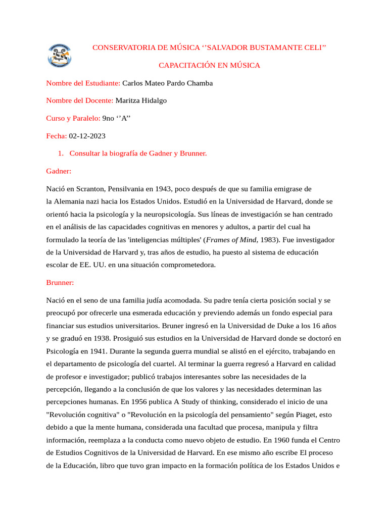 9a Pardo - Carlos Tarea4 | PDF | Inteligencia | Aprendizaje