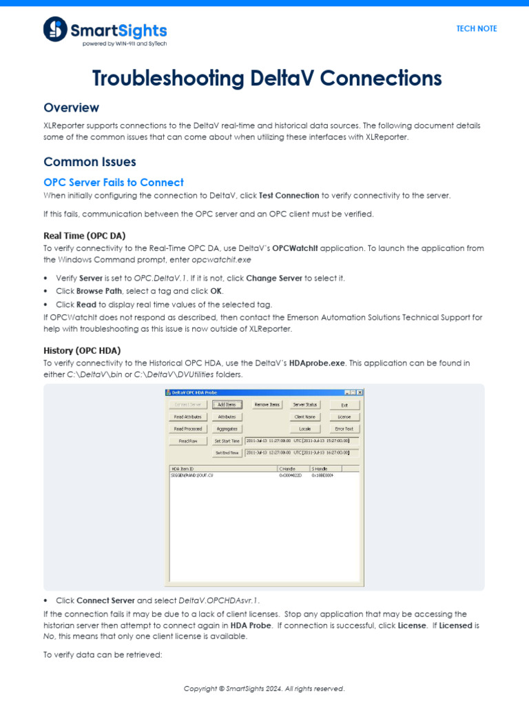 Connect Note Troubleshooting Emerson DeltaV Connections | PDF | Computing | Software