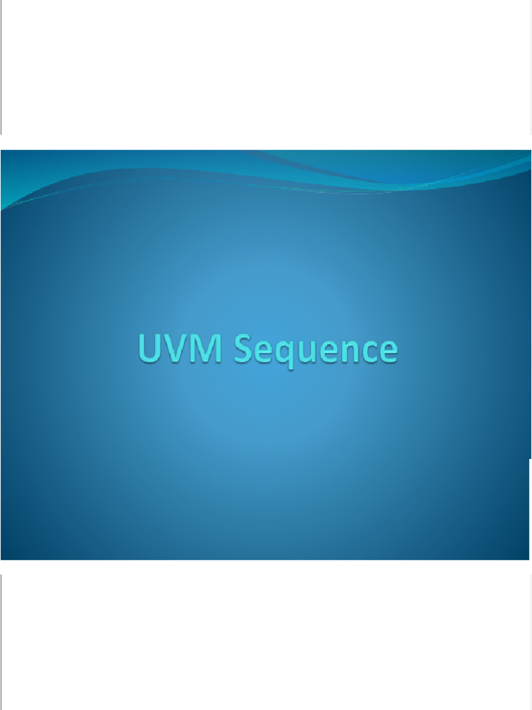 Topic5 UVM Sequence | PDF