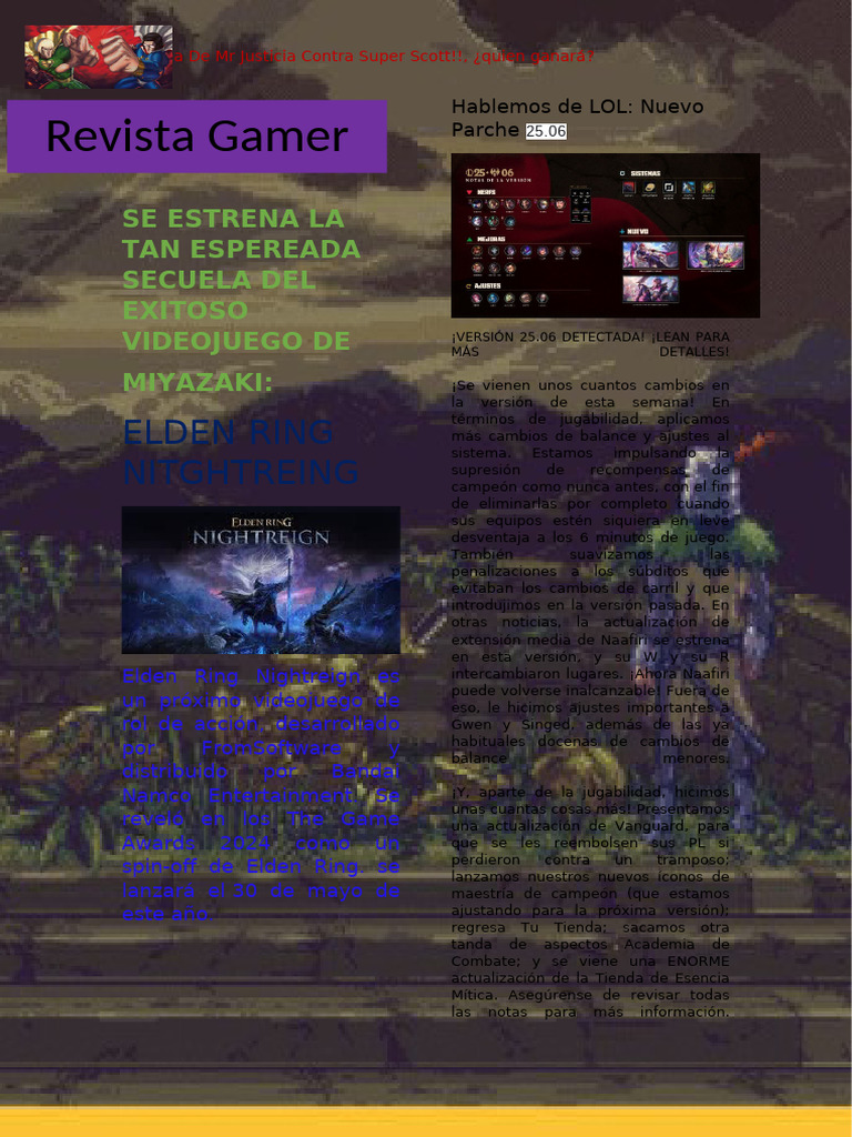 Revista Gamer-Ortiz Nicolas Aarón | PDF | Juegos electrónicos | Editores de videojuegos