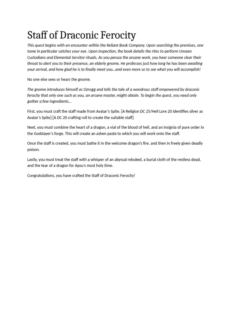 Staff of Draconic Ferocity | PDF