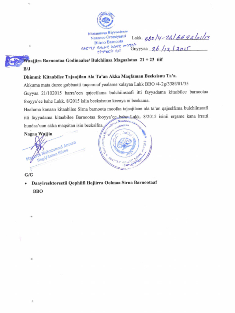 Xalayaa Kitaabilee Maqfaman | PDF