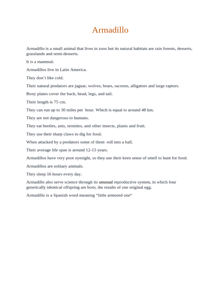 Armadillo | PDF