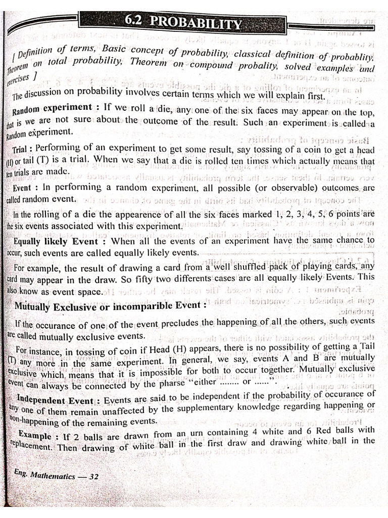 Probability BBA | PDF