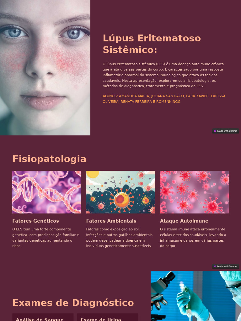 Fisiopatologia do Lúpus Eritematoso Sistêmico | PDF | Medicina Clínica | Especialidades médicas