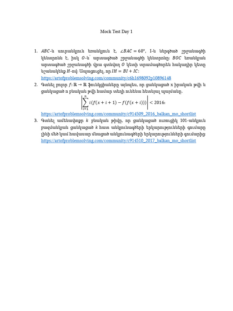 Mock Test Day 1 SolutionsԱ | PDF