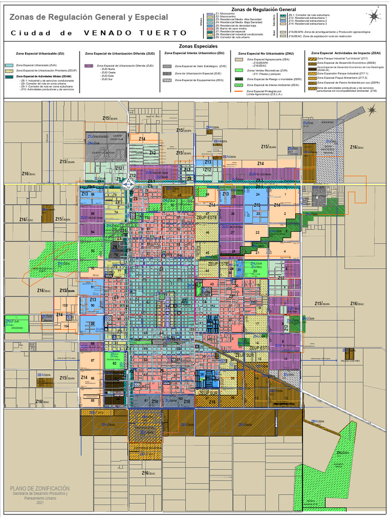 PLANO-DE-ZONIFICACION Venado Tuerto | PDF | Urbanización ...