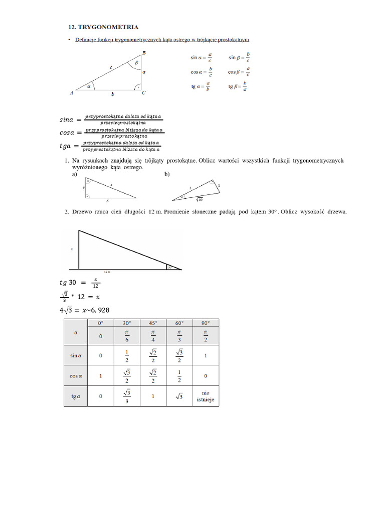 Trygonometria | PDF