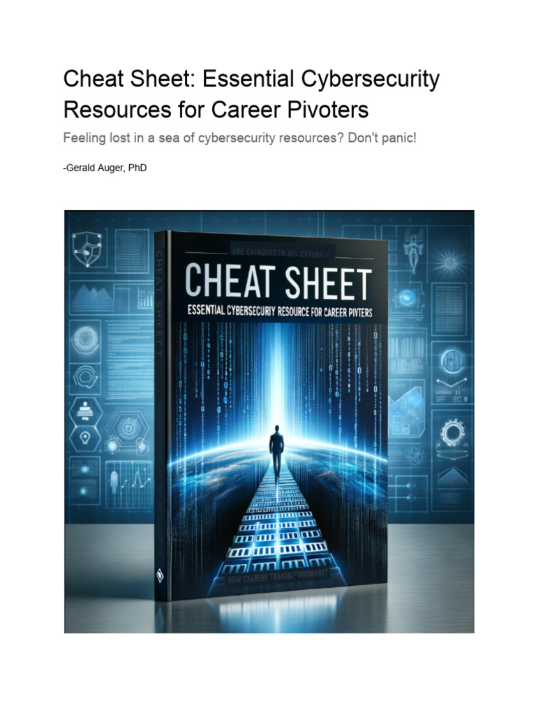 Cheat Sheet - Essential Cybersecurity Skills For Career Pivoters ...