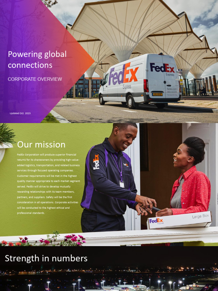 Q1 FY24 Corporate Overview | PDF | Fed Ex | Cargo