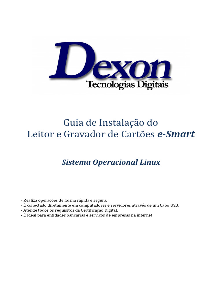 Guia de instalação e-SmartDX - Linux | PDF | Usb | Kernel (Operating ...