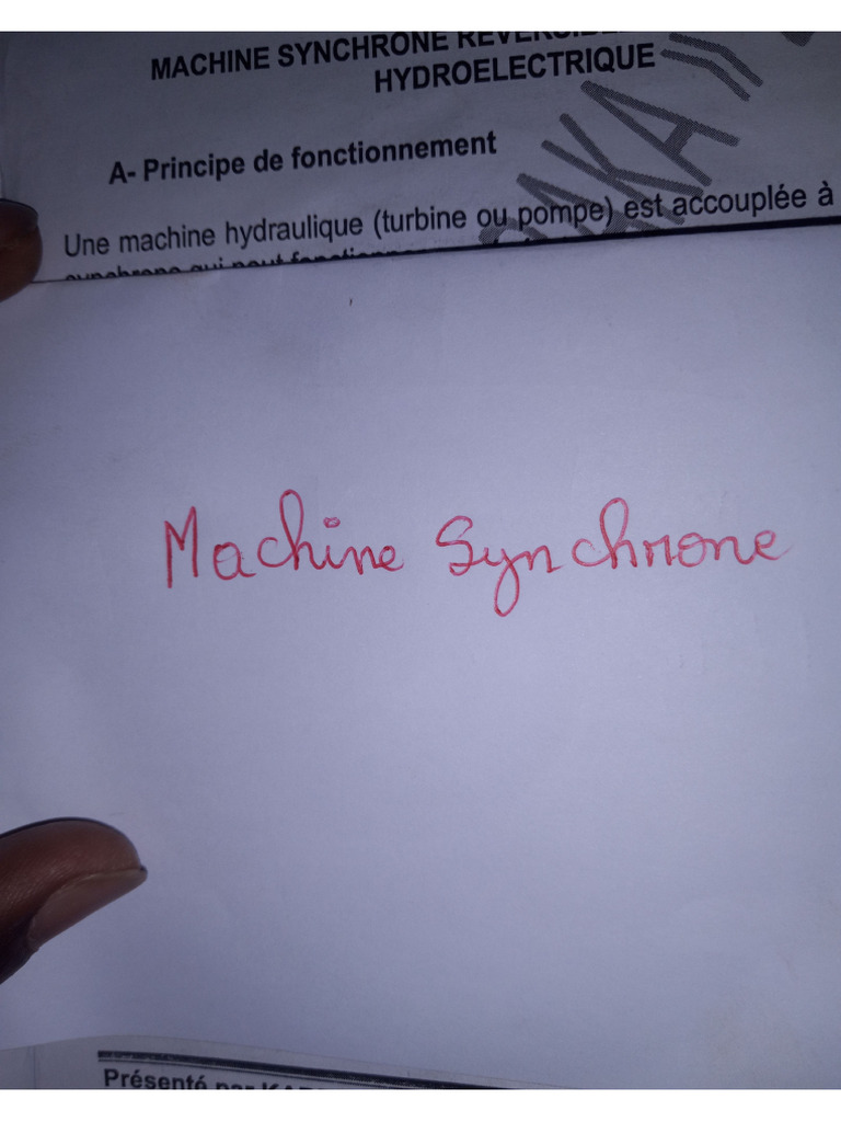 Machine Synchrone(exo+correction) | PDF