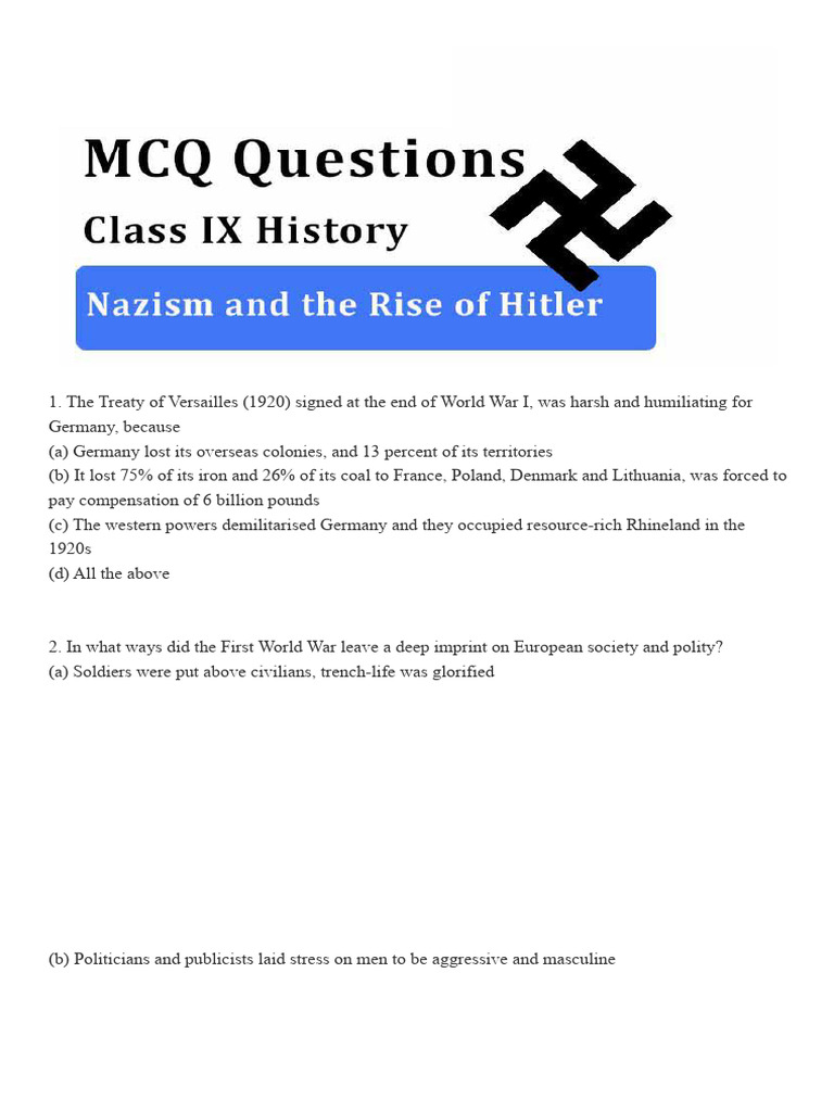 _ Ch 3 Nazism and the Rise of Hitler | PDF | Nazi Germany | Weimar Republic