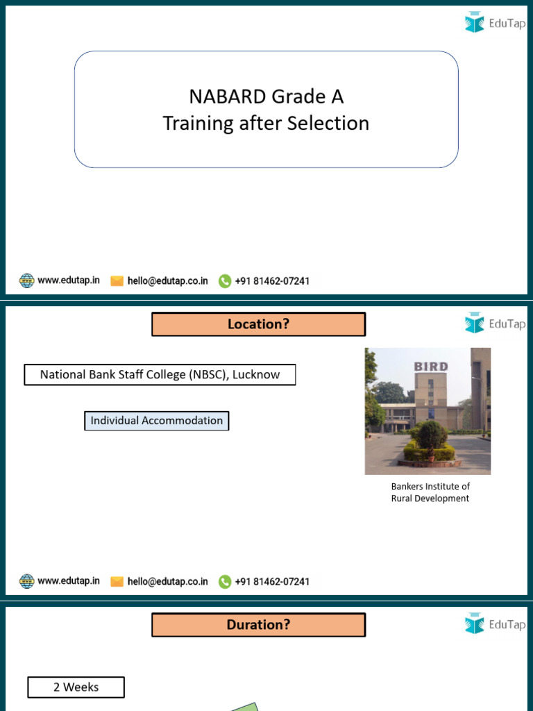 NABARD Training After Selection | PDF