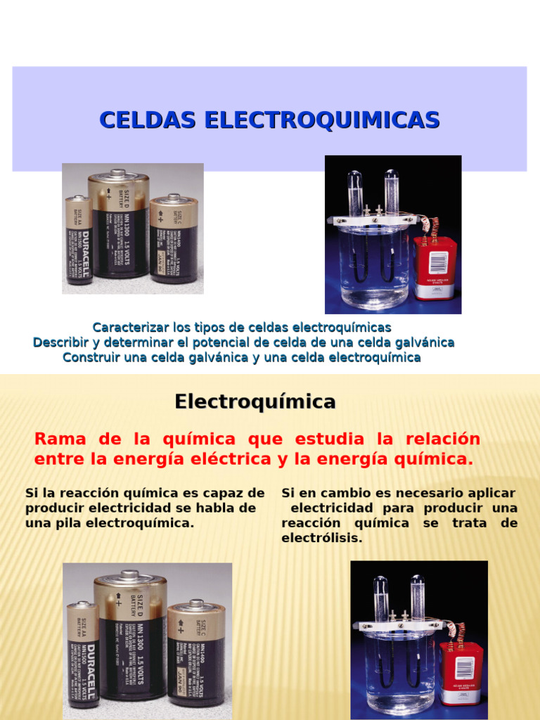 Tipos de Celdas Electroquímicas | PDF | Sustancias químicas | Materiales