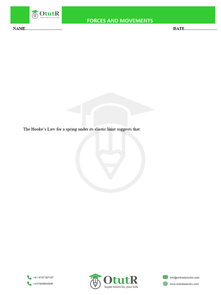 KS3 Physics Forces and Movements | PDF