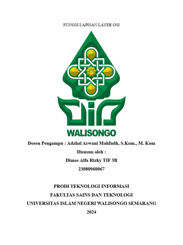 Fungsi Lapisan Layer Osi 1 | PDF