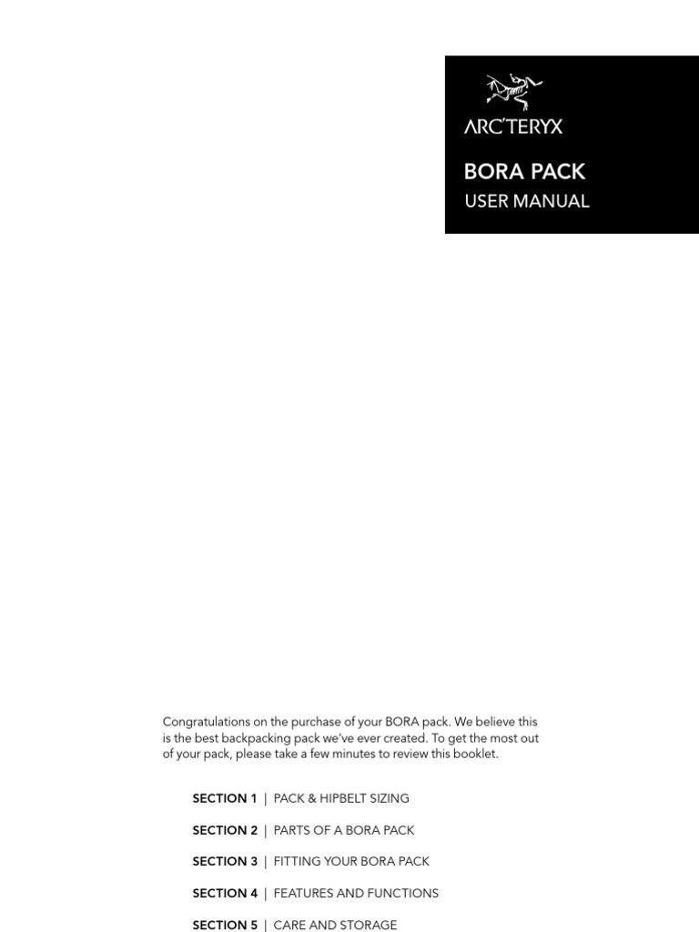 S22 Bora Backpack Web Manual | PDF | Backpack