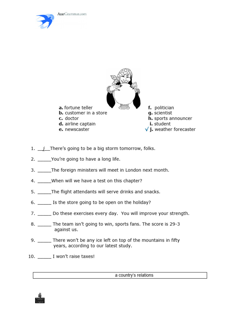Betty Azar English Worksheets (Elementary) - Chapter 10 - Expressing ...
