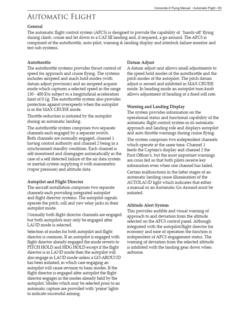 Automatic Flight | PDF | Aircraft | Aerospace