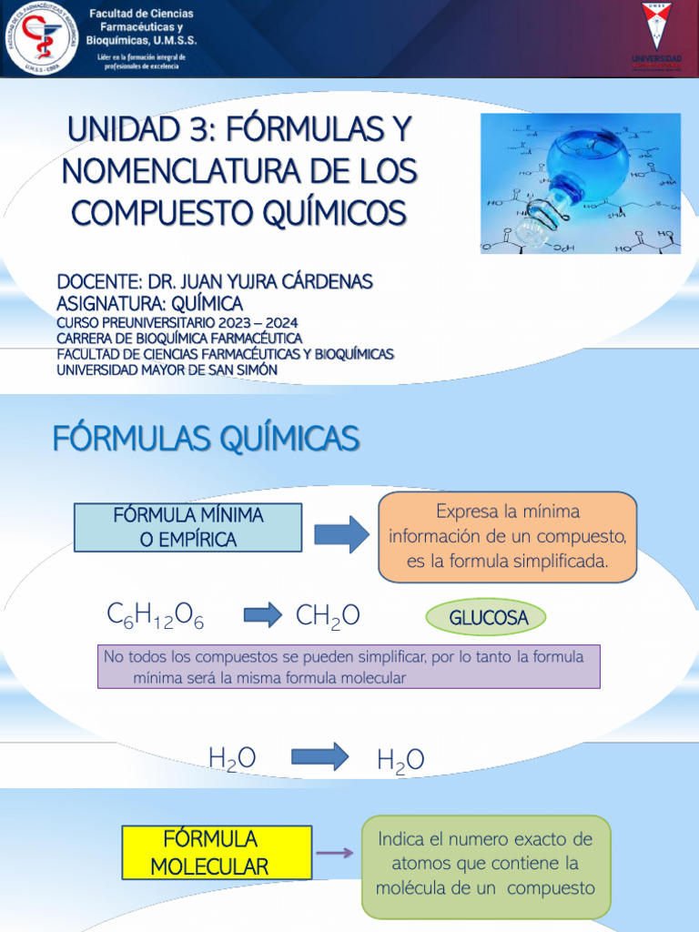 Fórmulas y Nomenclatura Química | PDF | Óxido | Materiales
