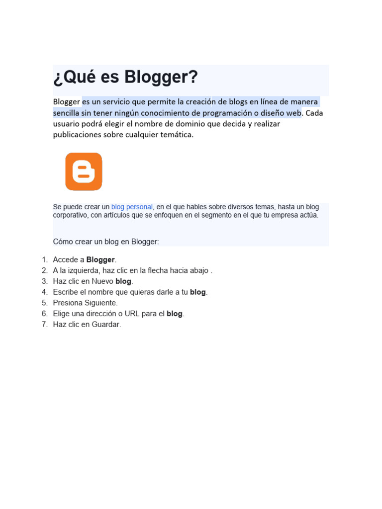 Qué Es Blogger | PDF