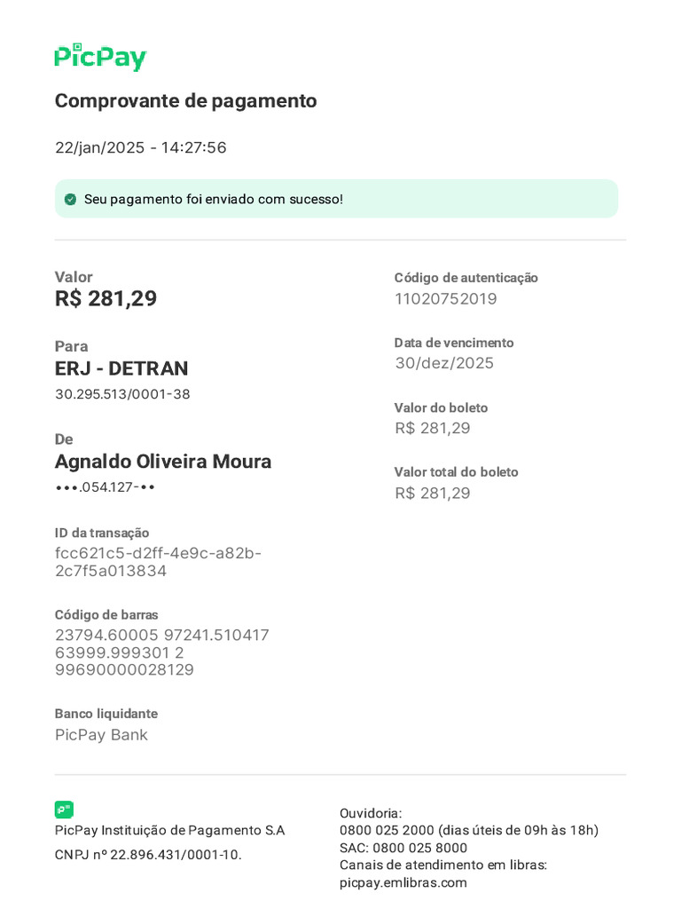 Licenciamento Anual2025 Comprovante | PDF