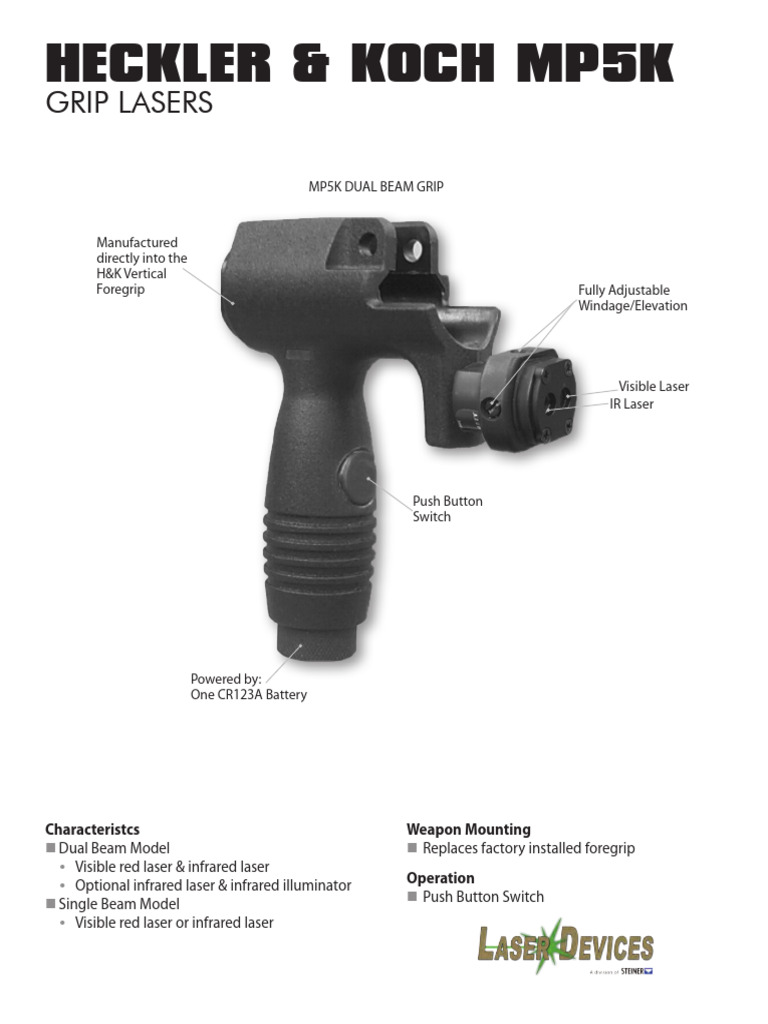 Steiner Front Grip Laser Sight Brochure | PDF | Infrared | Firearms