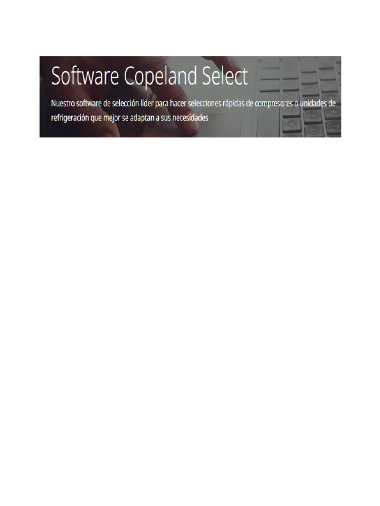Tarea 13 Software de Compresores Copeland Select | PDF | Software ...
