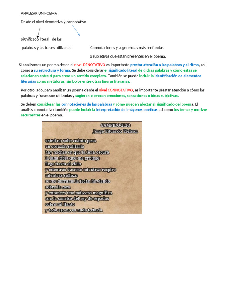 Analizar Un Poema | PDF | Metáfora