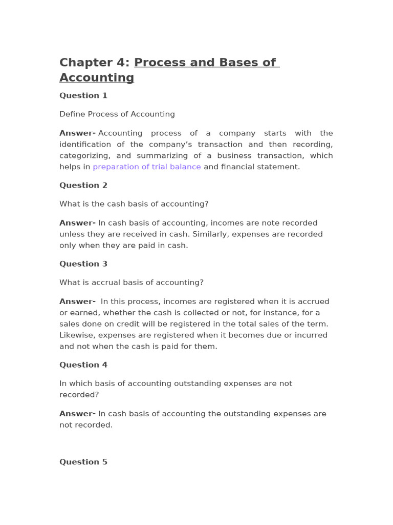 Account as Ch-3 & Ch-4 | PDF | Basis Of Accounting | Accounting ...