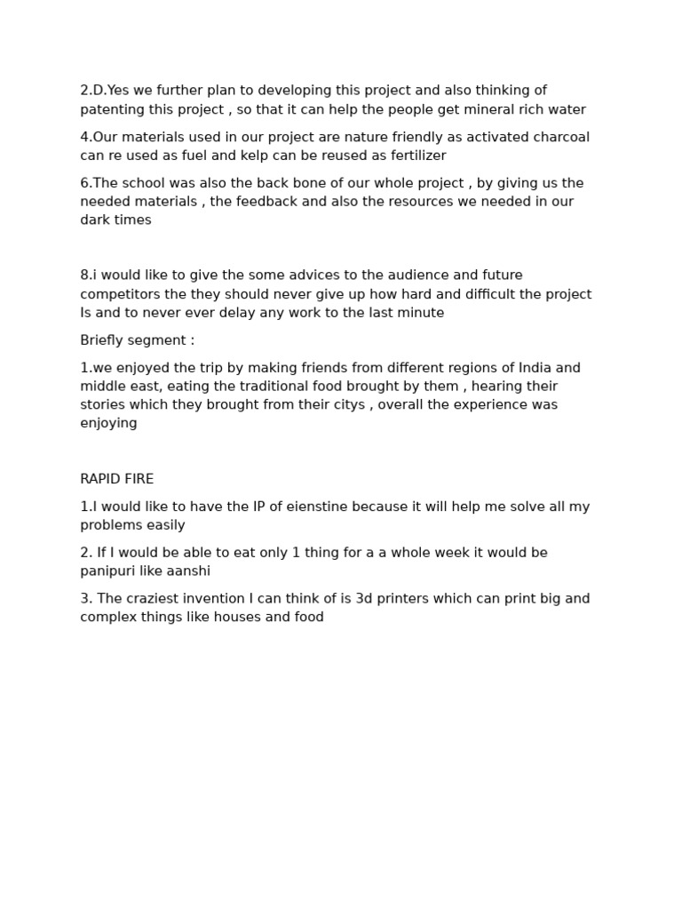 Sreehari's Answers | PDF