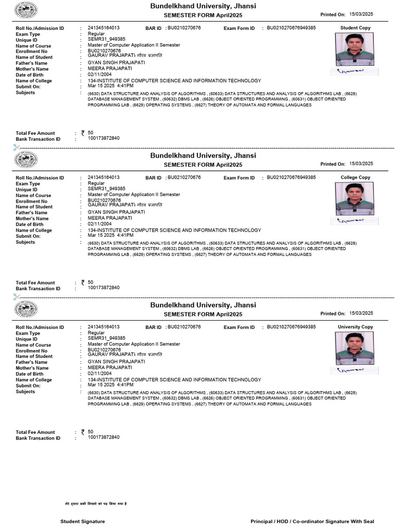 SemesterCandidateDetails (2) | PDF | Databases | Computer Science