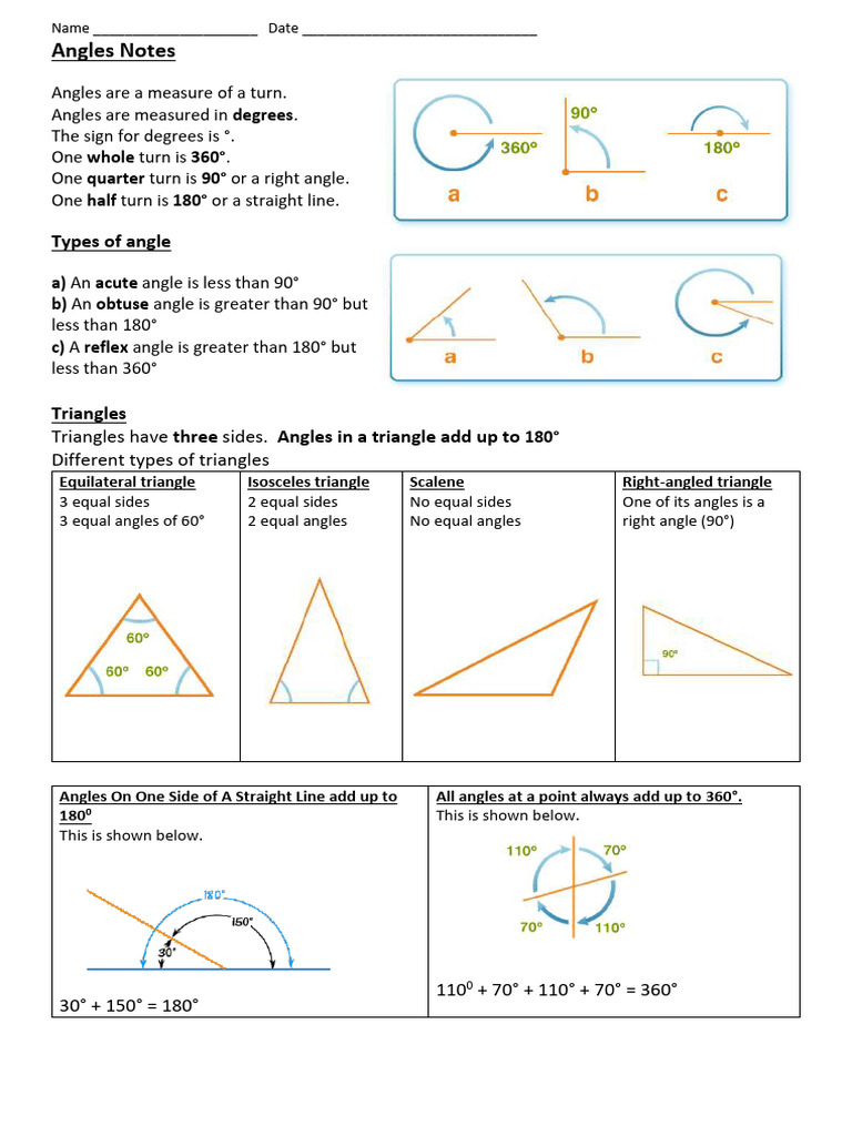 Understanding Angles and Triangles | PDF