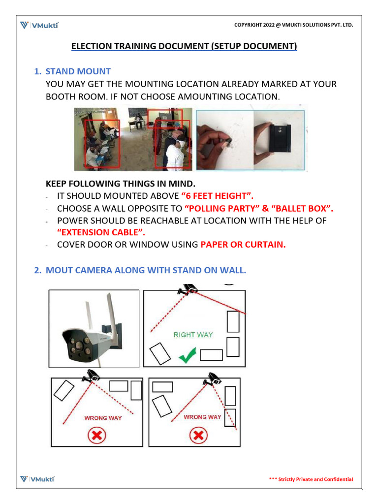 VMukti Election 4G Camera Training Document English | PDF