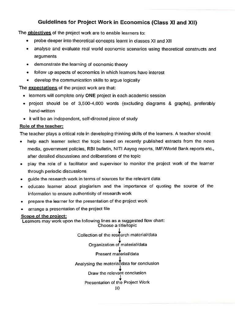 Class 12 Syllabus Economics As Per CBSE Guideline | PDF