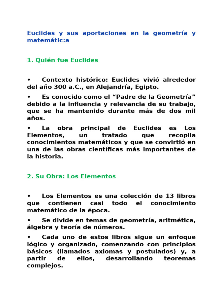 Euclides | PDF | Geometría | Geometría euclidiana