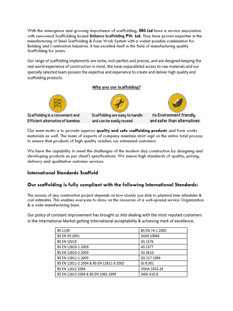 Scaffolding Website Note | PDF | Scaffolding