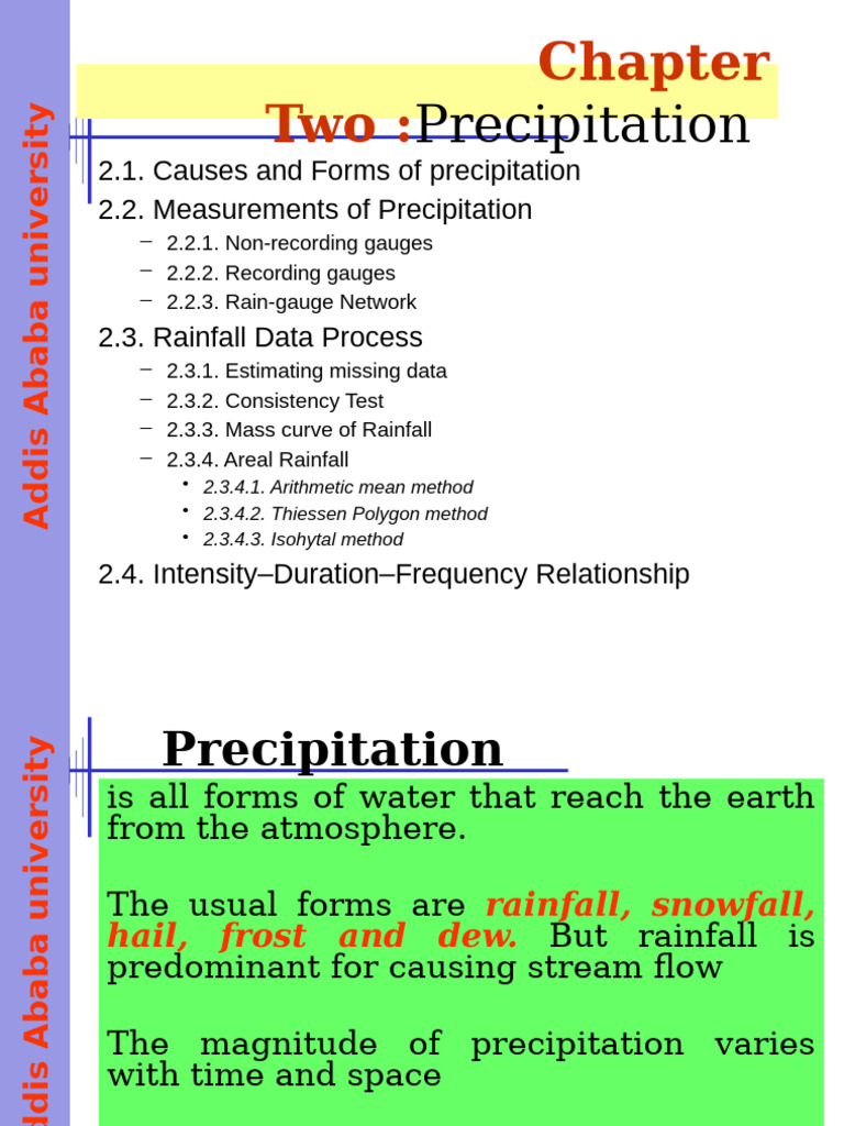 Hydrology Ch2 1 | PDF | Precipitation | Rain