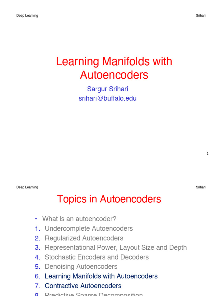 Learning Manifolds with Autoencoders | PDF | Manifold | Topology