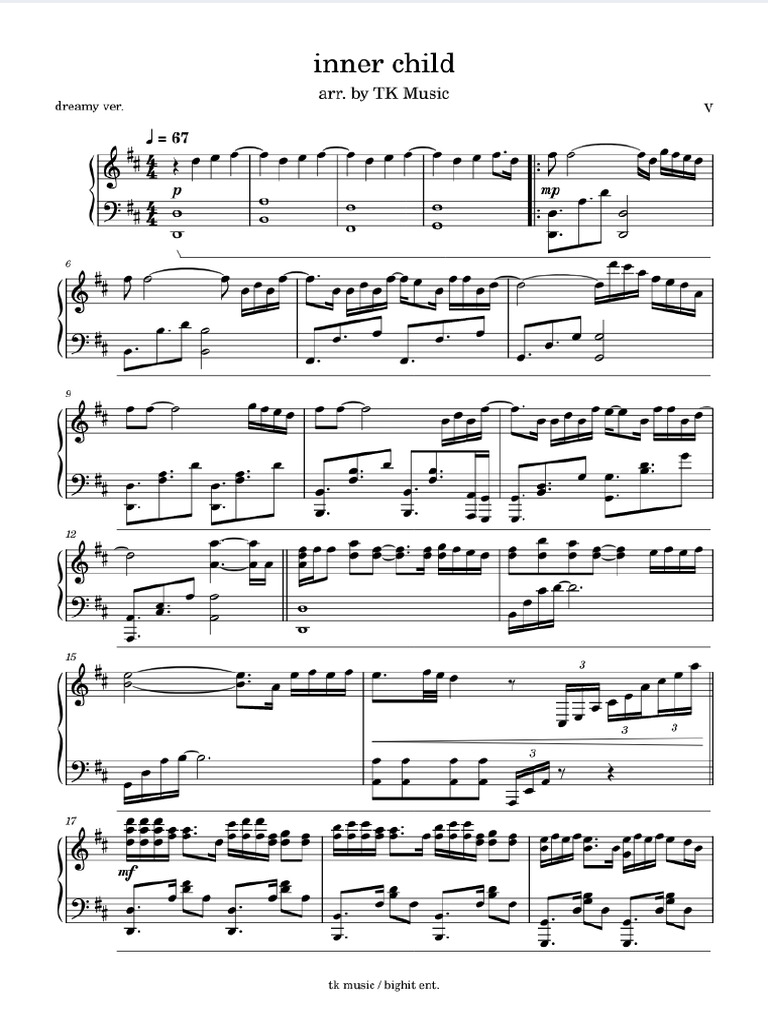 Inner Child BTS V | PDF